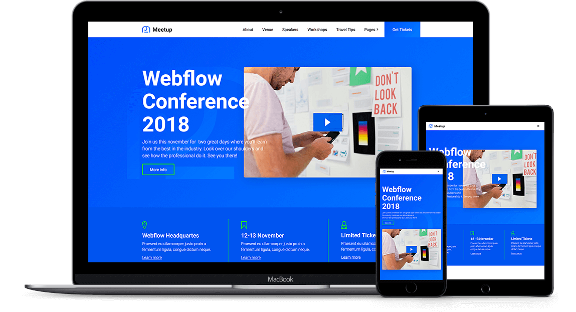 Meetup - Event HTML5 Responsive Website Template